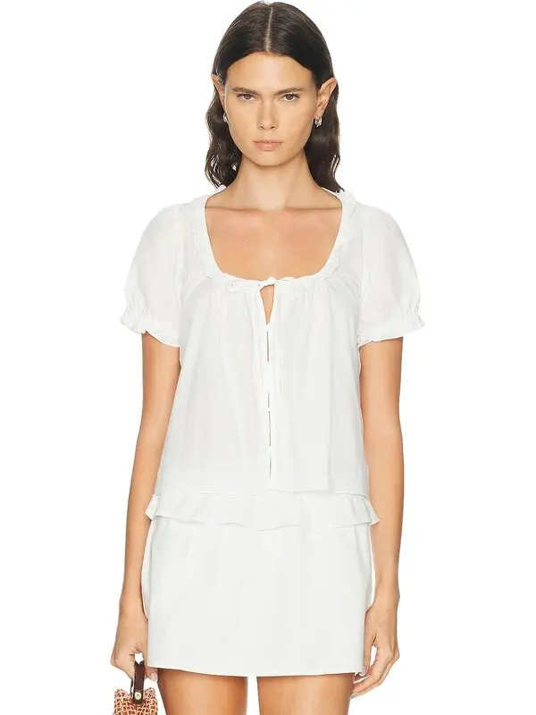 DEIJI STUDIOS Flounced Top - White