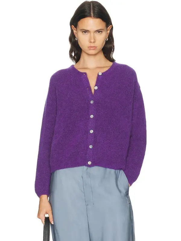 American Vintage Vitow Cardigan In Purple - Cosmos
