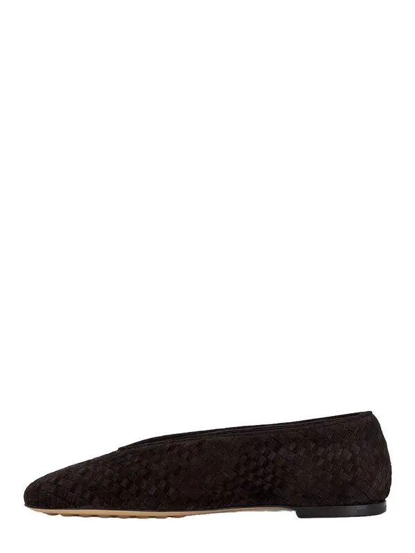 Bottega Veneta Rosa Ballerina Flat - Espresso
