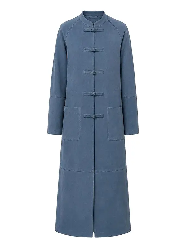 ZUT The Canton Leather Coat - Blue
