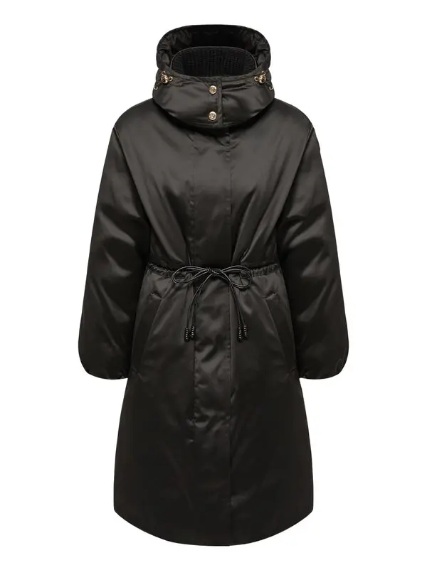Moncler Contemplatif Hodded Long Down Parka - Black