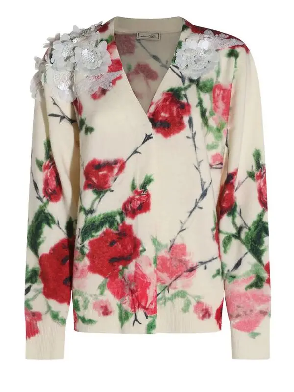 Blumarine Neutrals Knitwear Cardigans - Cream
