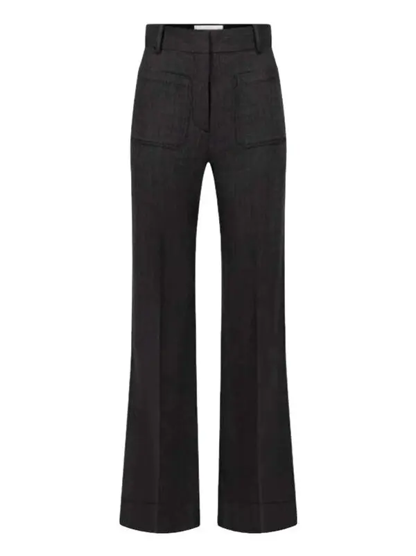 Victoria Beckham Grey Trousers High-waisted Trousers - Gray