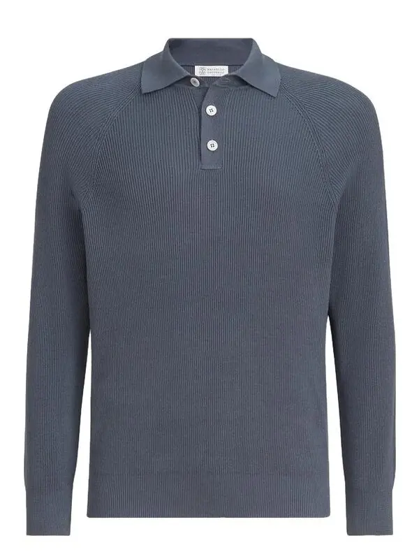 Brunello Cucinelli Polo Shirts - Blue
