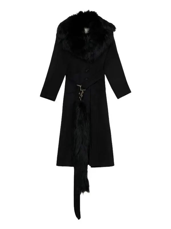 Blumarine Coats Single Breasted Coats - Black
