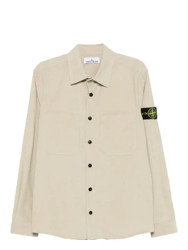 Stone Island Neutrals Jackets Shirt Jackets - Cream