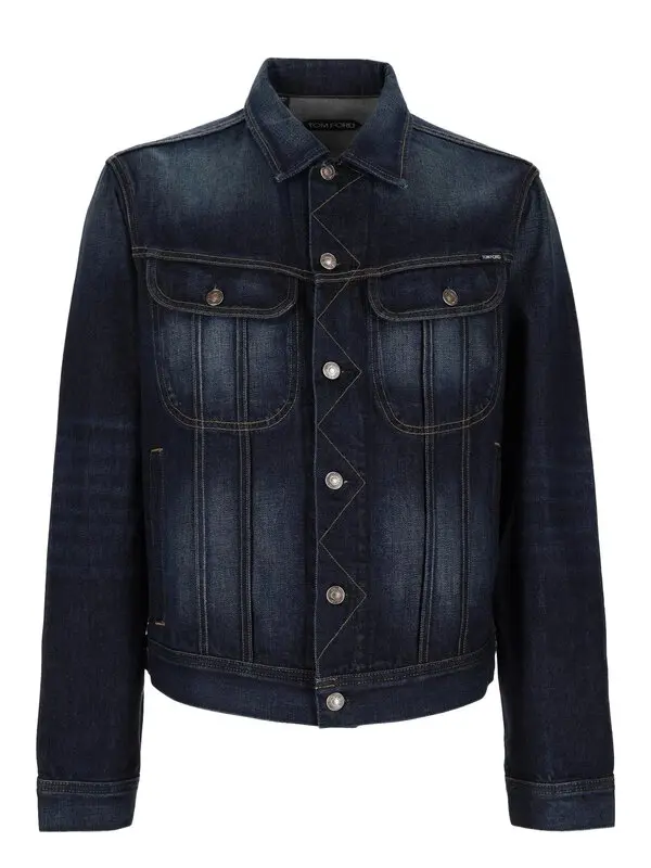 TOM FORD Giacca In Denim - Blue