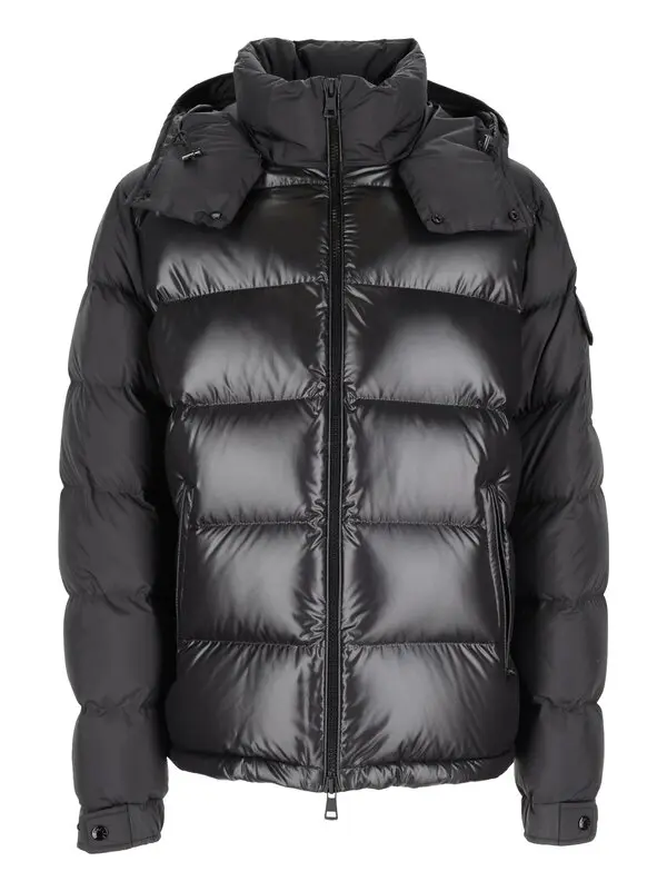 Moncler Giacca "maya" Con Cappuccio - Black