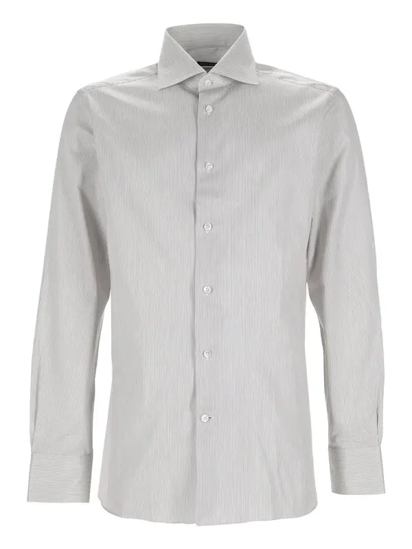 Zegna Camicia In Cotone - Grey