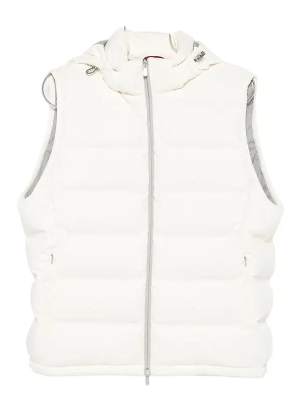 Brunello Cucinelli Neutrals Jackets Waistcoats & Gilets - Cream