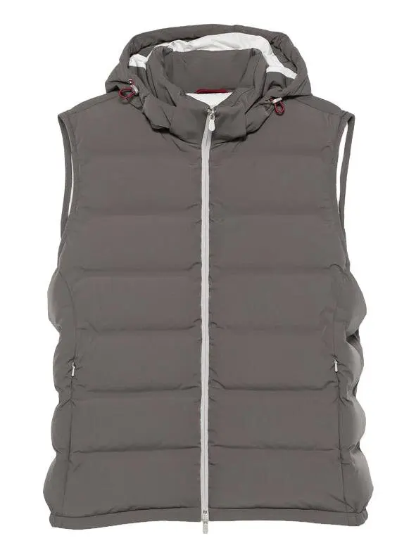 Brunello Cucinelli Grey Jackets Waistcoats & Gilets - Gray