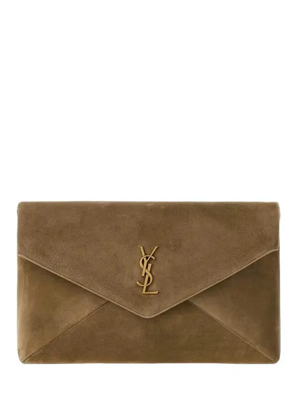Saint Laurent Clutch Bags - Brown