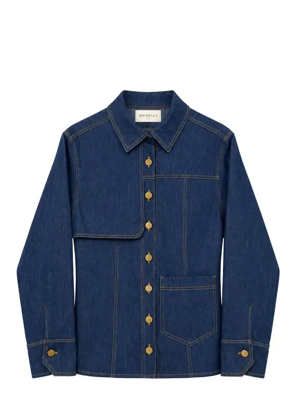 MICHELLA Alma Recycled Denim Shirt - Blue