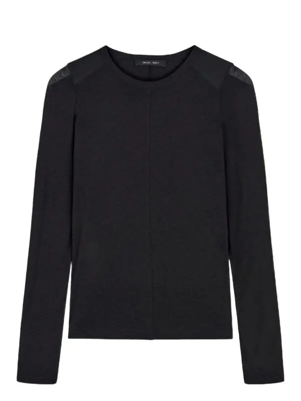 Phoebe Philo Long-sleeve Panelled Top - Black