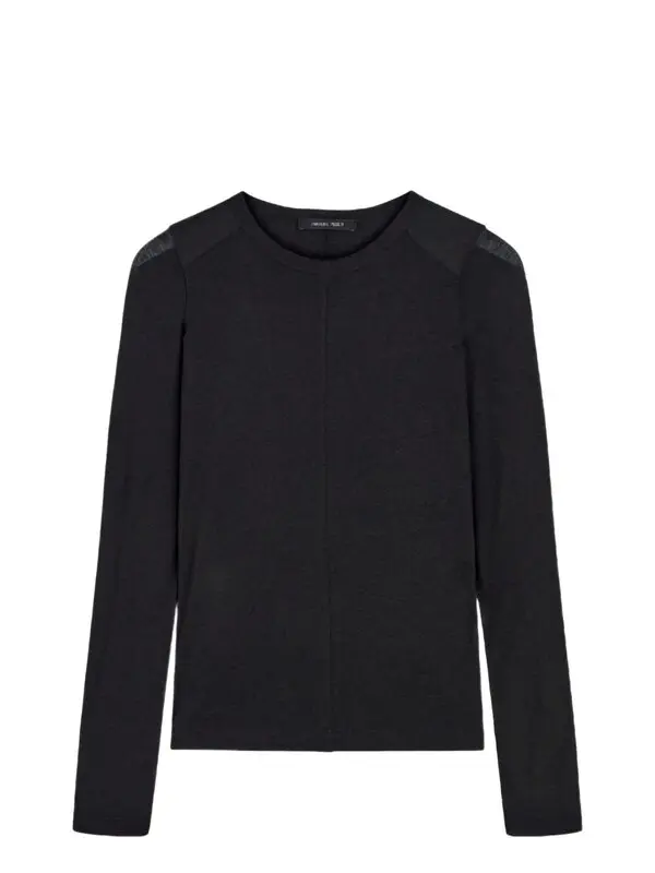 Phoebe Philo Long-sleeve Panelled Top - Black