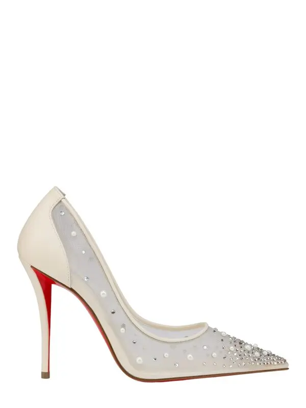 CHRISTIAN LOUBOUTIN Miss Z Crystal-embellishment Pumps - White