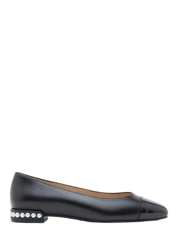 STUART WEITZMAN Pearl-embellished Ballerina Shoes - Black