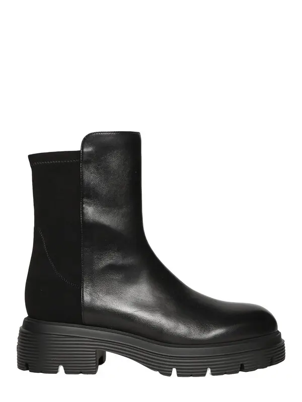 STUART WEITZMAN Round Toe Ankle Boots - Black