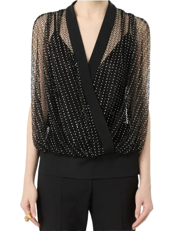 Sportmax Mesh Top - Black