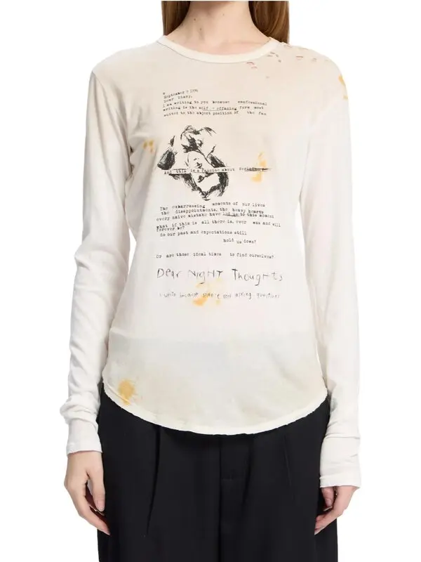 ANN DEMEULEMEESTER Printed T-shirt - White