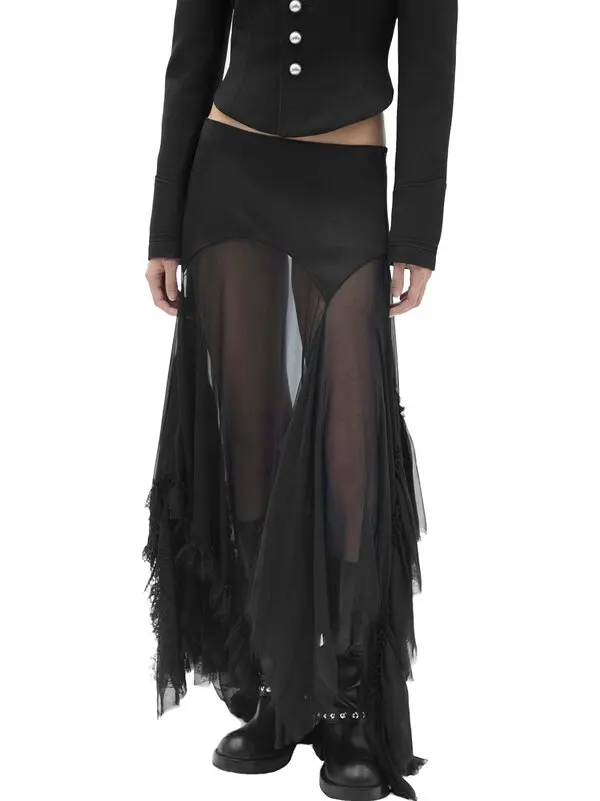 ANN DEMEULEMEESTER Lace Skirt - Black