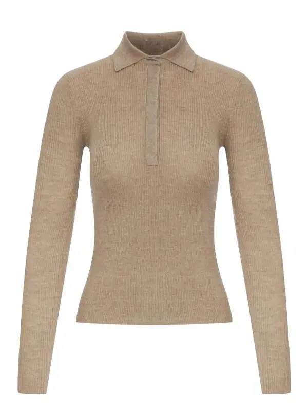 Max Mara Long-sleeve Knit Top - Beige