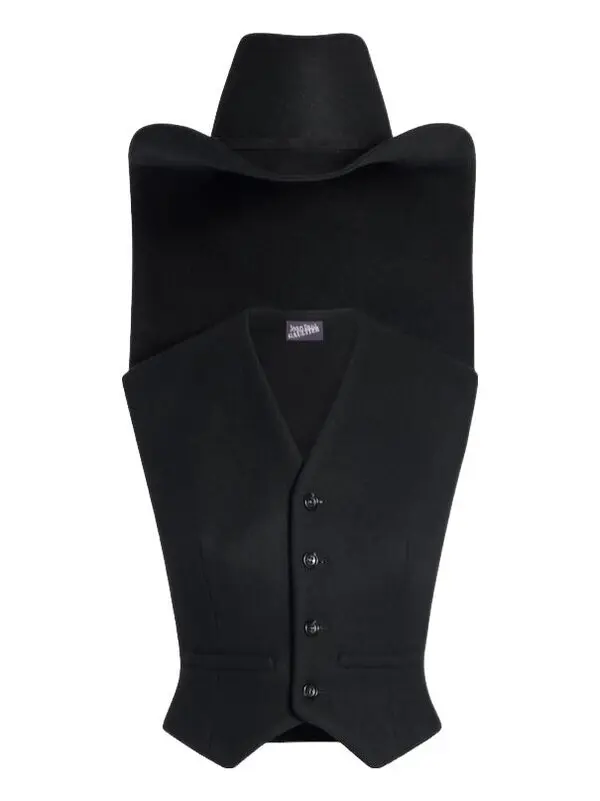 JEAN PAUL GAULTIER Hooded Vest - Black