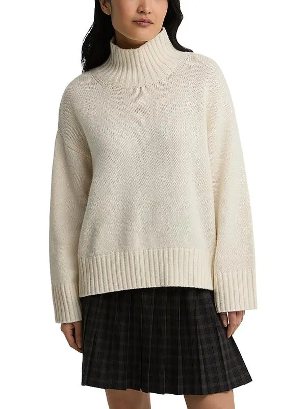 Barbour Woodhouse Wool & Cashmere Funnel Neck Sweater - Ecru