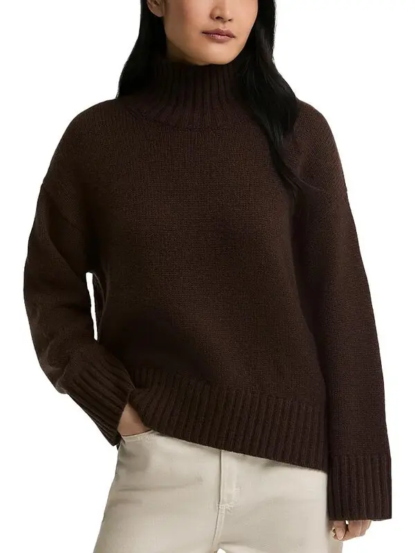 Barbour Woodhouse Wool & Cashmere Funnel Neck Sweater - Rustic