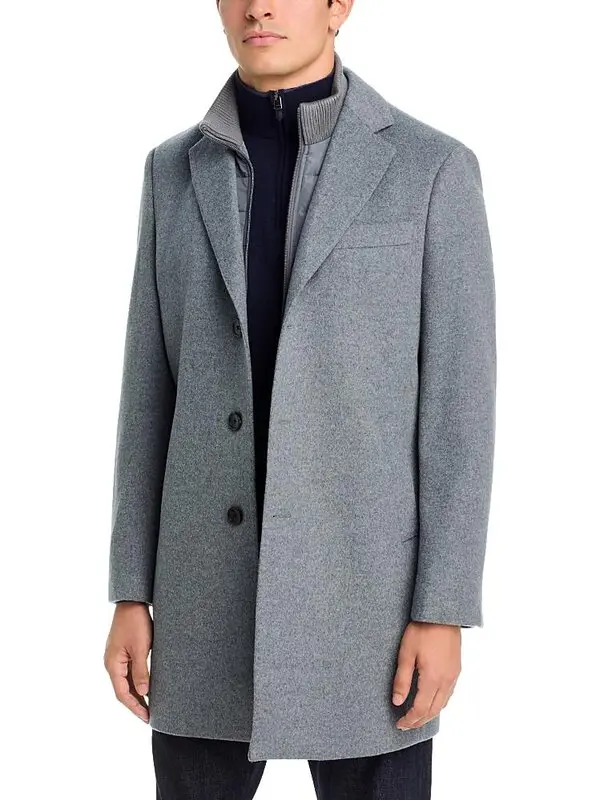 Cardinal Of Canada Leclaire Wool Blend Top Coat - Light Grey