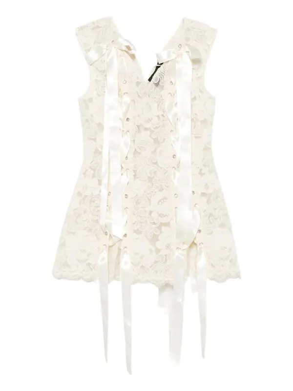 Simone Rocha Neutrals Tops Vests & Tank Tops - Cream
