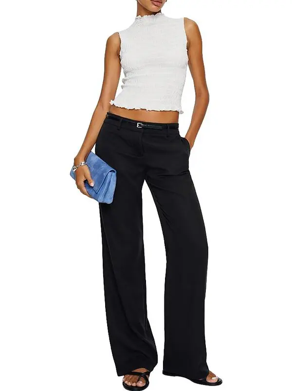 REFORMATION Gisele Low Rise Pants - Black