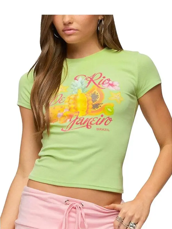 EDIKTED Rio De Janeiro T Shirt - Green