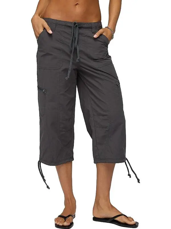 EDIKTED Lilith Cargo Capri Pants - Gray