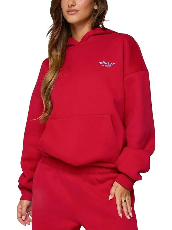 EDIKTED Los Angeles Hoodie - Red