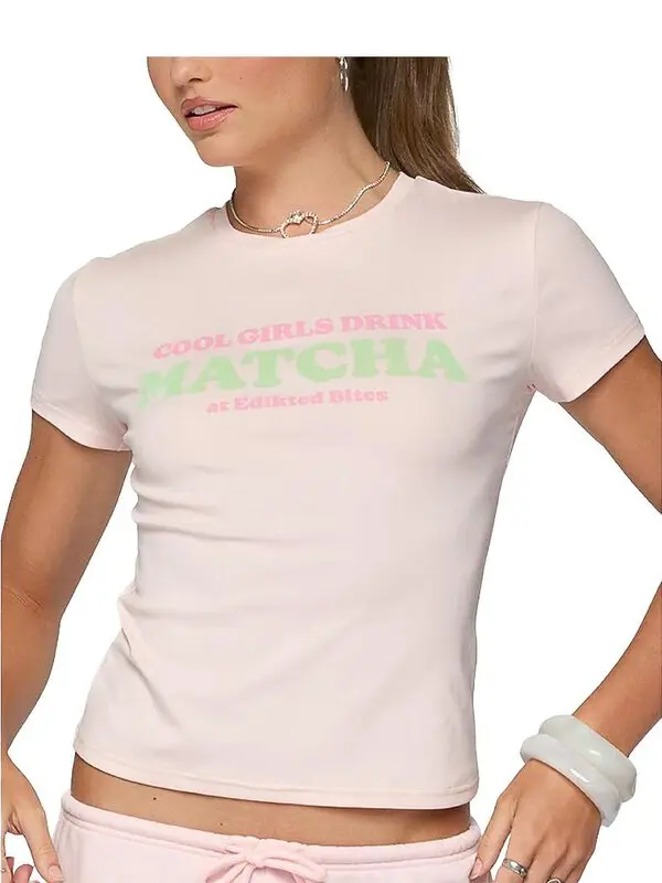 EDIKTED Bites T Shirt - Light-pink