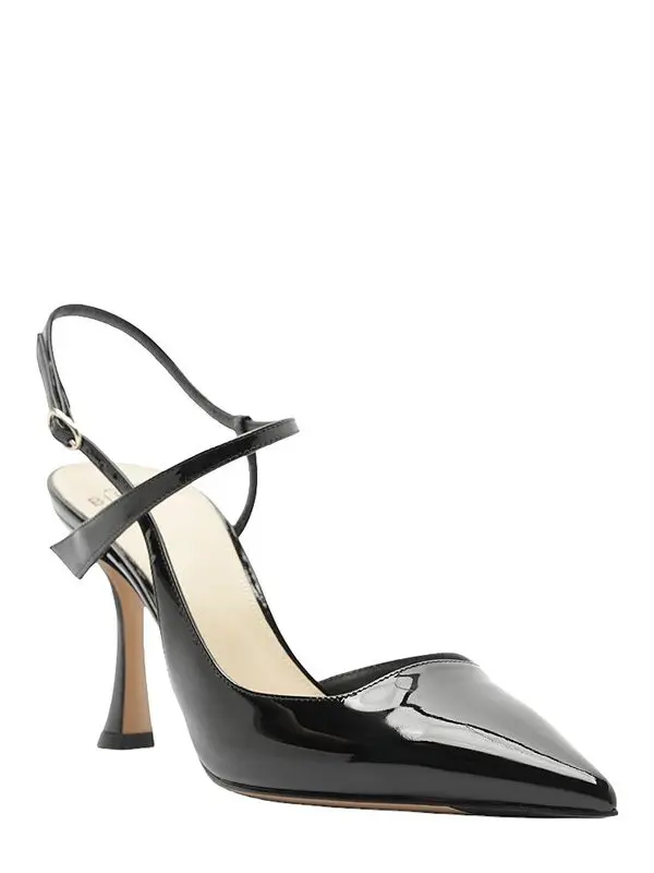 ALEXANDRE BIRMAN Tita Wrap 85 Patent Leather Slingback High Heel Pumps - Black