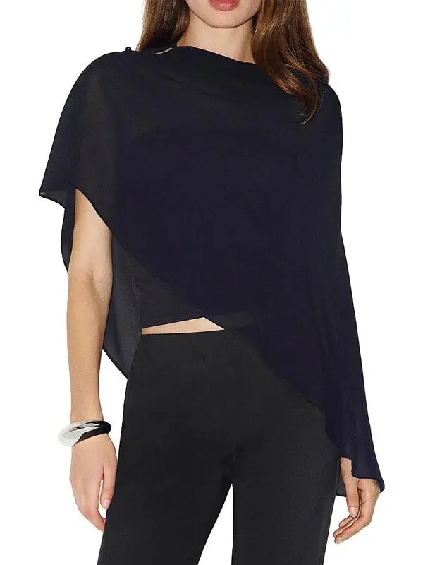 REFORMATION Lilibeth Asymmetric Cape - Black