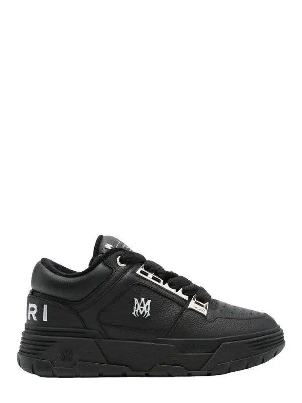 Amiri Leather Sneakers With Logo - Black