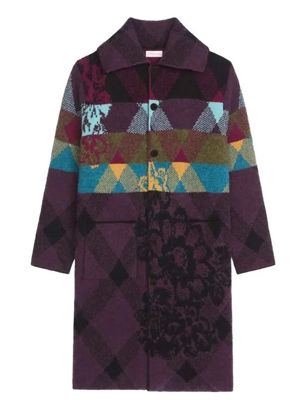 Dries Van Noten Patchwork Wool Cardigan - Multicolor