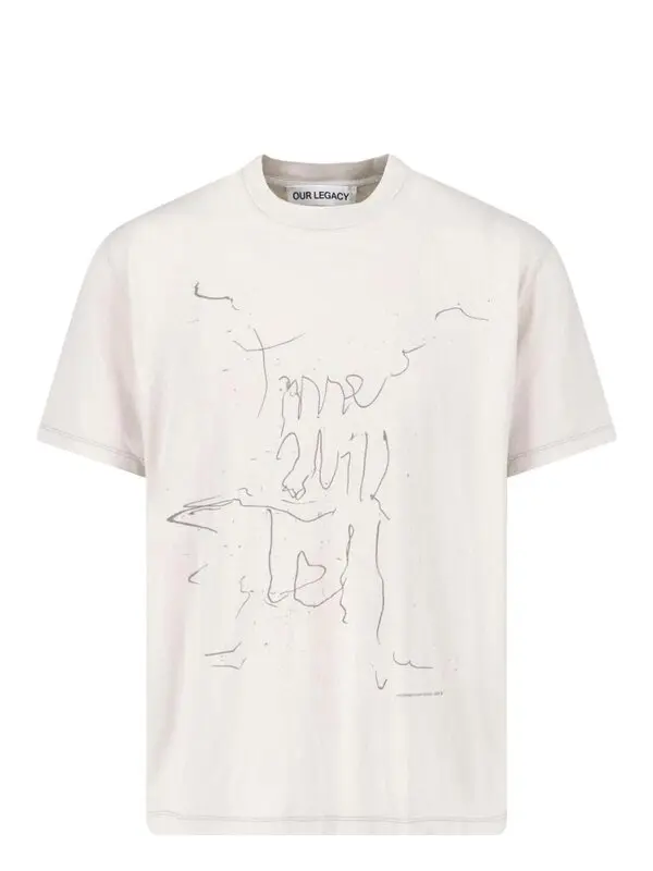 Our Legacy Abstract Graphic T-shirt - Cream