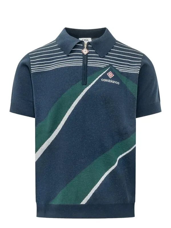 Casablanca Pyramid Jacquard Polo Shirt - 01