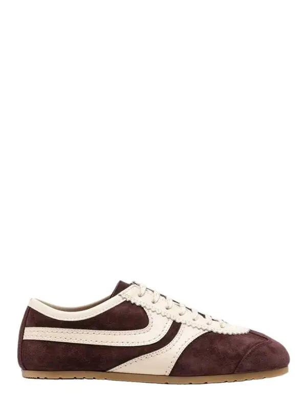 Dries Van Noten Purple Leather Panelled Sneakers - Multicolor