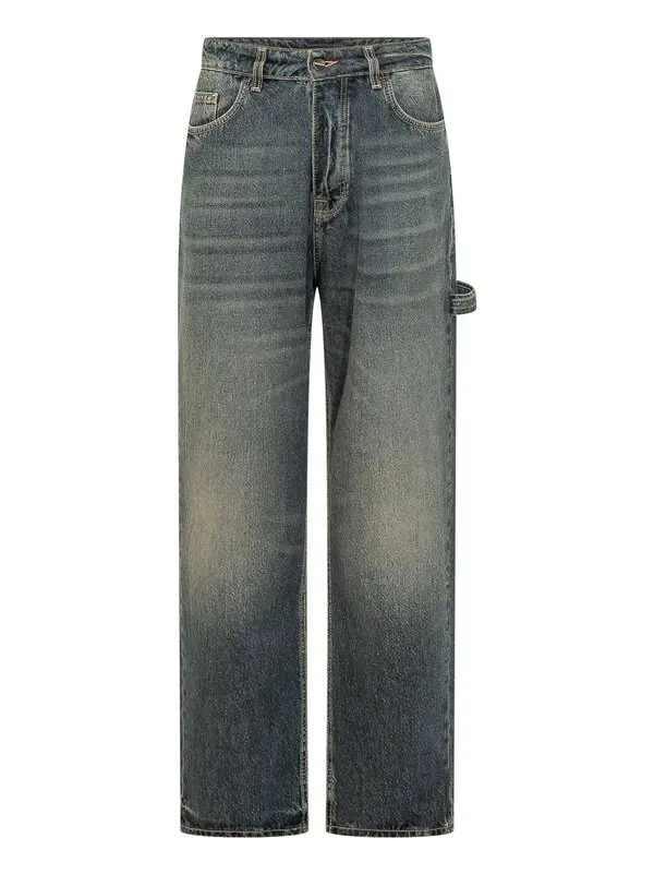 BARROW Washed Denim Pant - Washed Blue