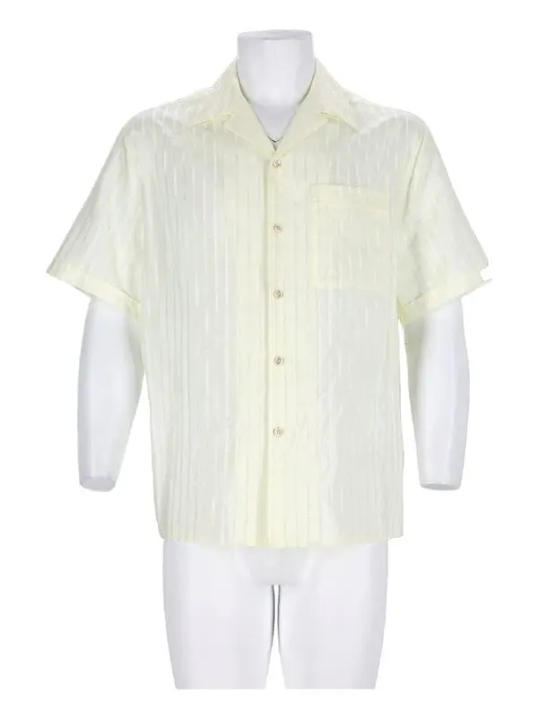 Versace Embroidered Silk-cotton Shirt - Beige