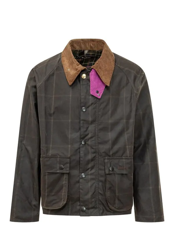 PAUL SMITH LOVES BARBOUR Waxed-style Utility Jacket - Rustic Bark