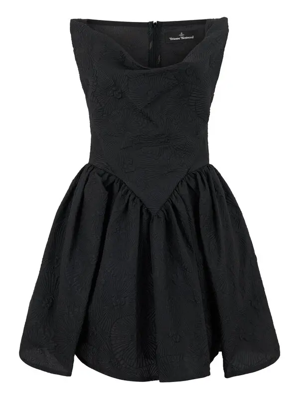 VIVIENNE WESTWOOD Short Dress With Voluminous Skirt - Black