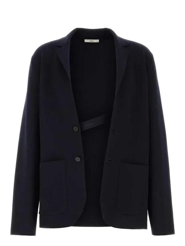 Fendi Stretch Wool-blend Blazer - Blue