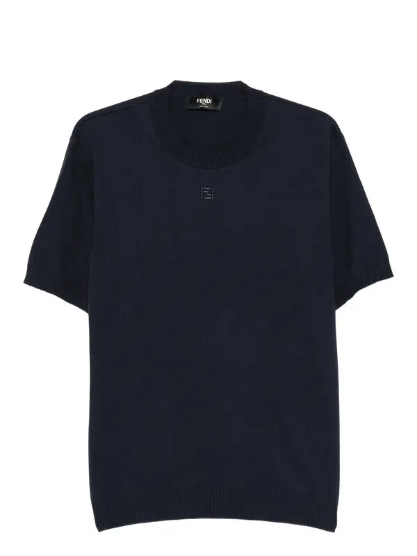 Fendi S Mini Logo T-shirt - Navy