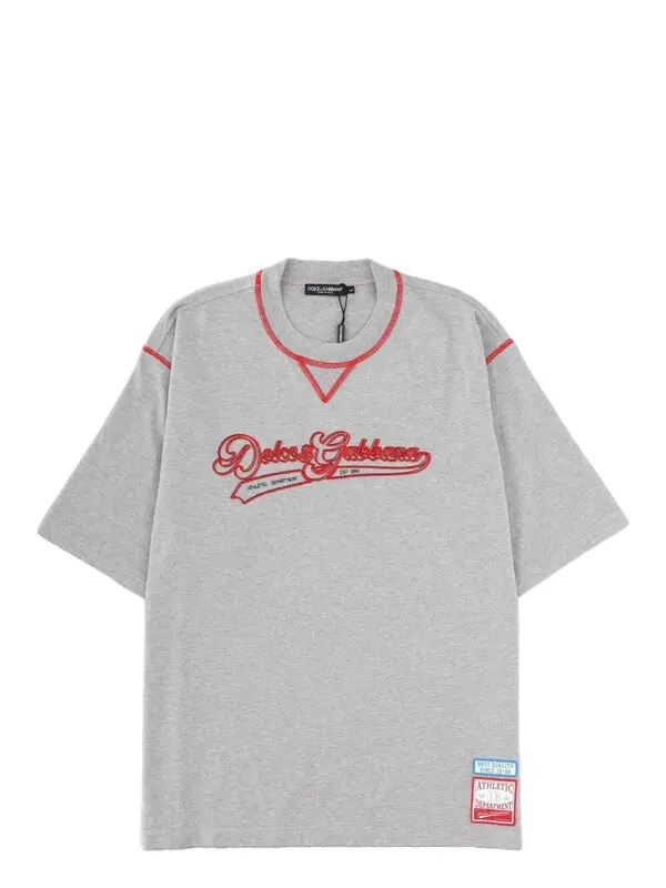 Dolce & Gabbana Graphic Cotton T-shirt - Grey